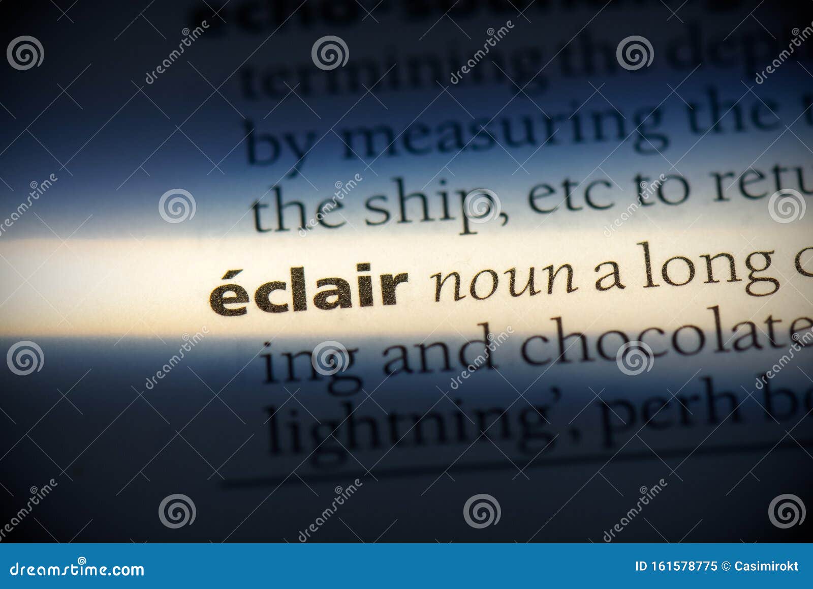 Eclair stock image. Image of isolated, book, eclair - 161578775