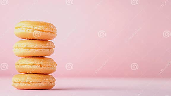 Eclairs on Soft Pink Gradient Background Stock Photo - Image of ...