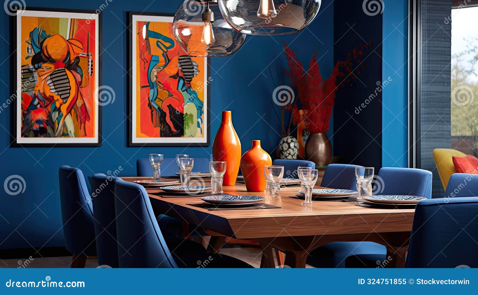 Eclectic Interior Design House Royalty-Free Illustration | CartoonDealer.com #317255565