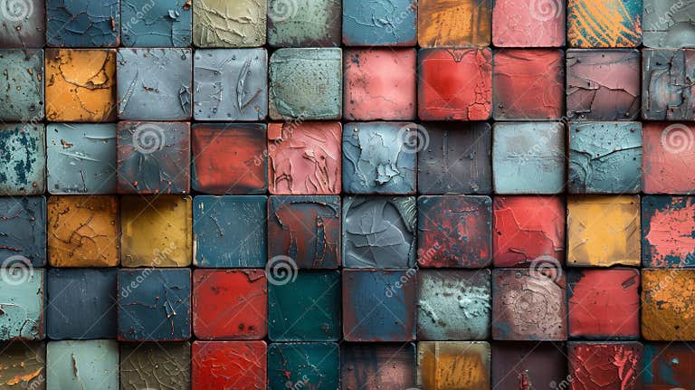 Eclectic Patchwork Design, a Mix of Squares in Various Textures and ...