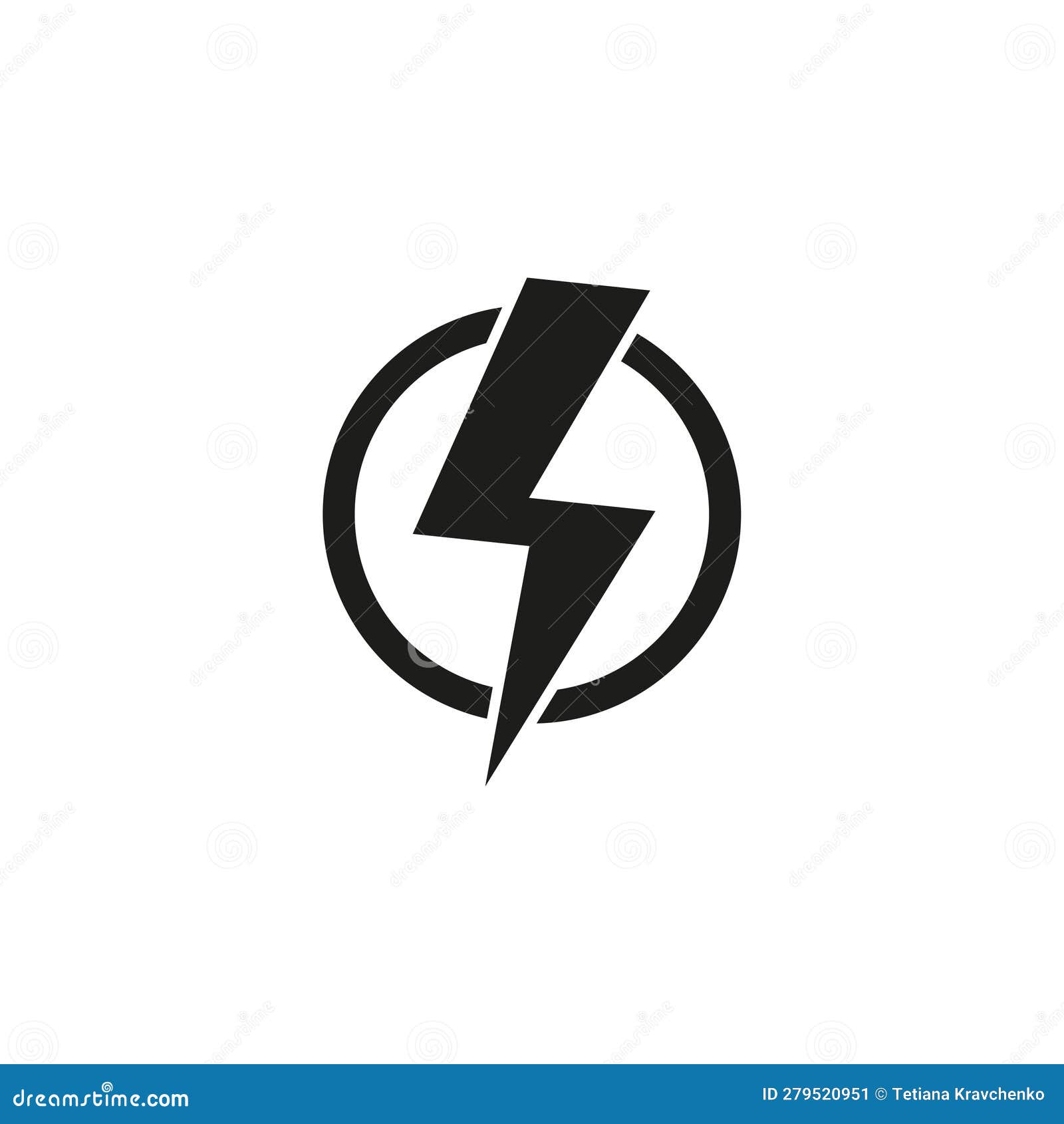 Eclectric Power Sign, Thunder Icon, Electricity. Vector Illustration ...