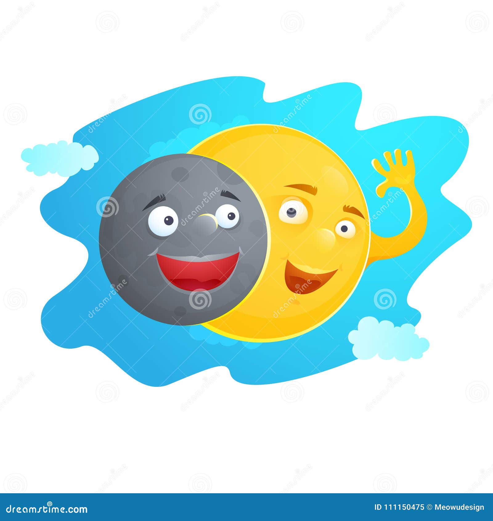 Eclipce Vector Illustration Stock Vector - Illustration of city, nature ...