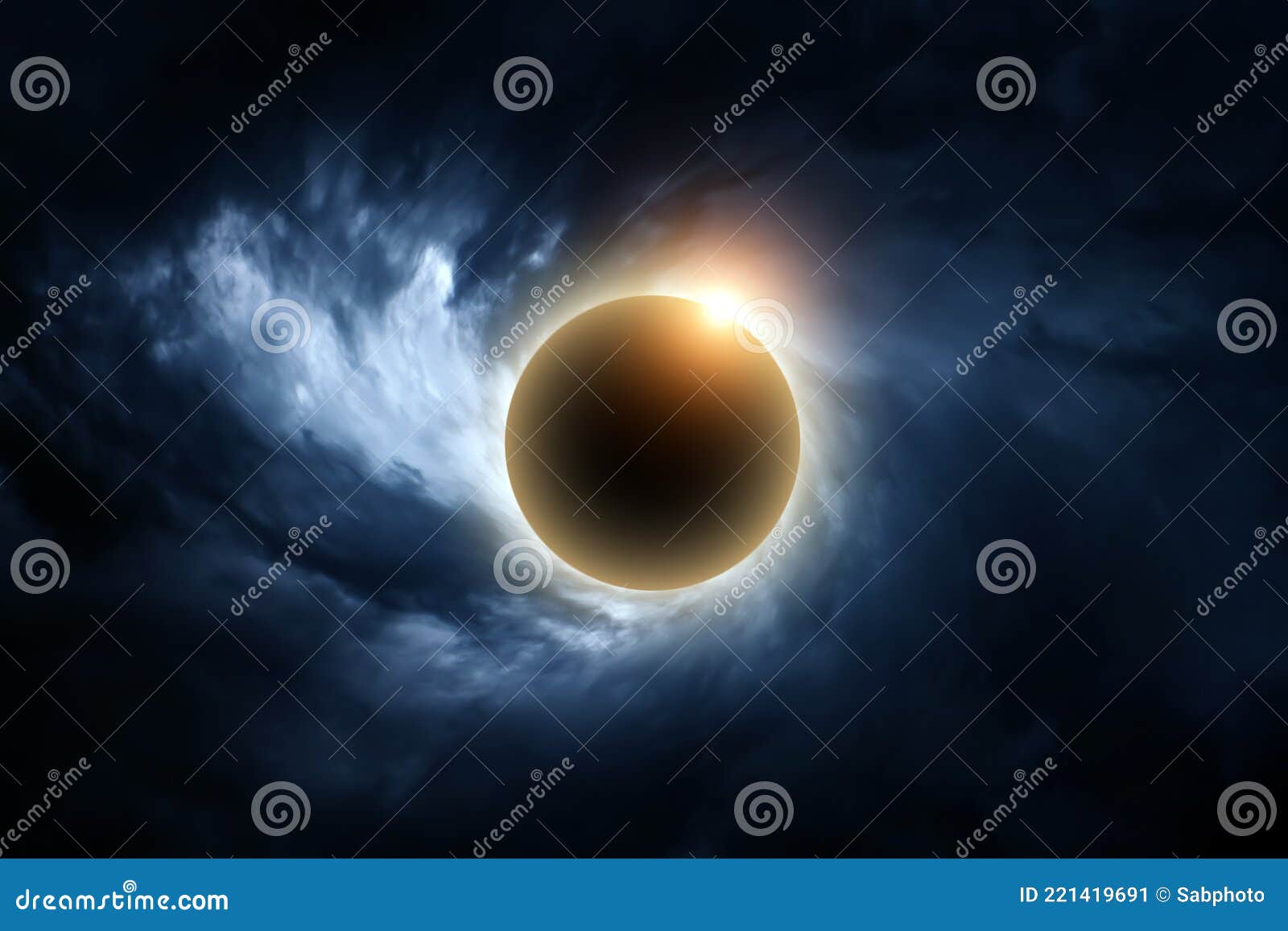 Eclipse in the Clouds stock image. Image of eclipse - 221419691