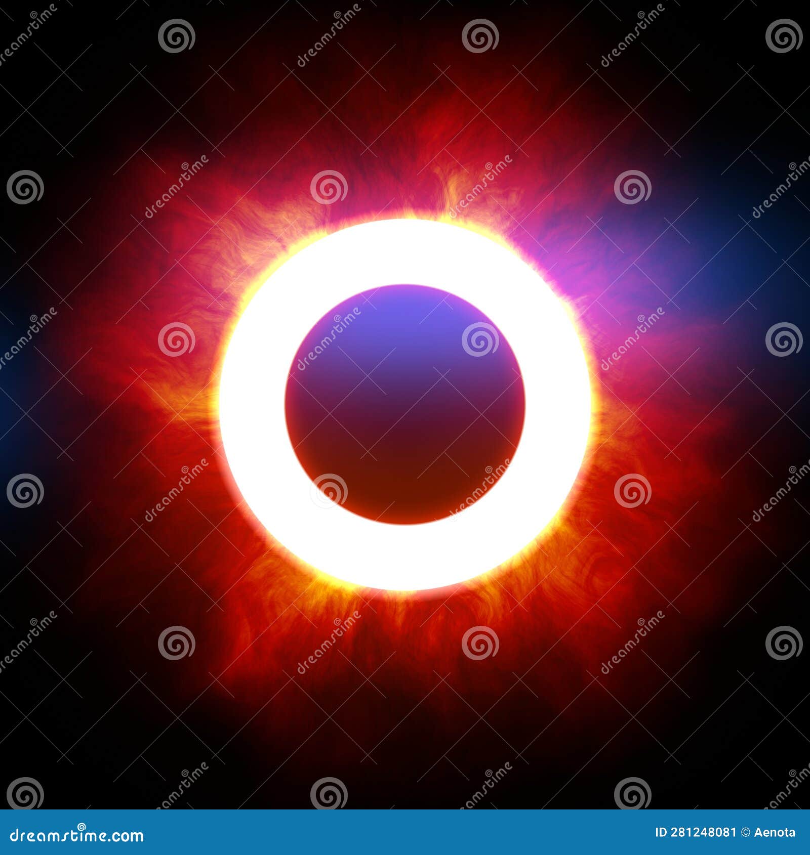 Eclipse - Heavenly Night Sky Body Stock Illustration - Illustration of ...