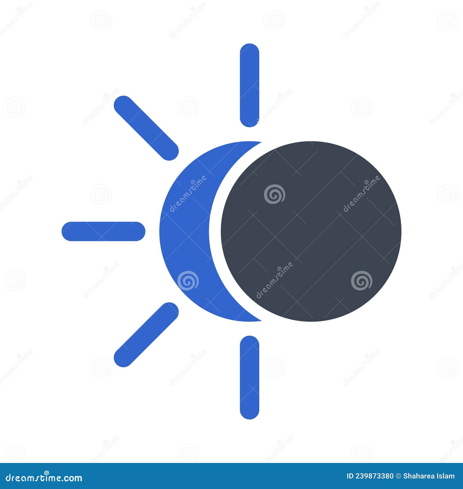 Eclipse icon stock vector. Illustration of symbol, eclipse - 239873380