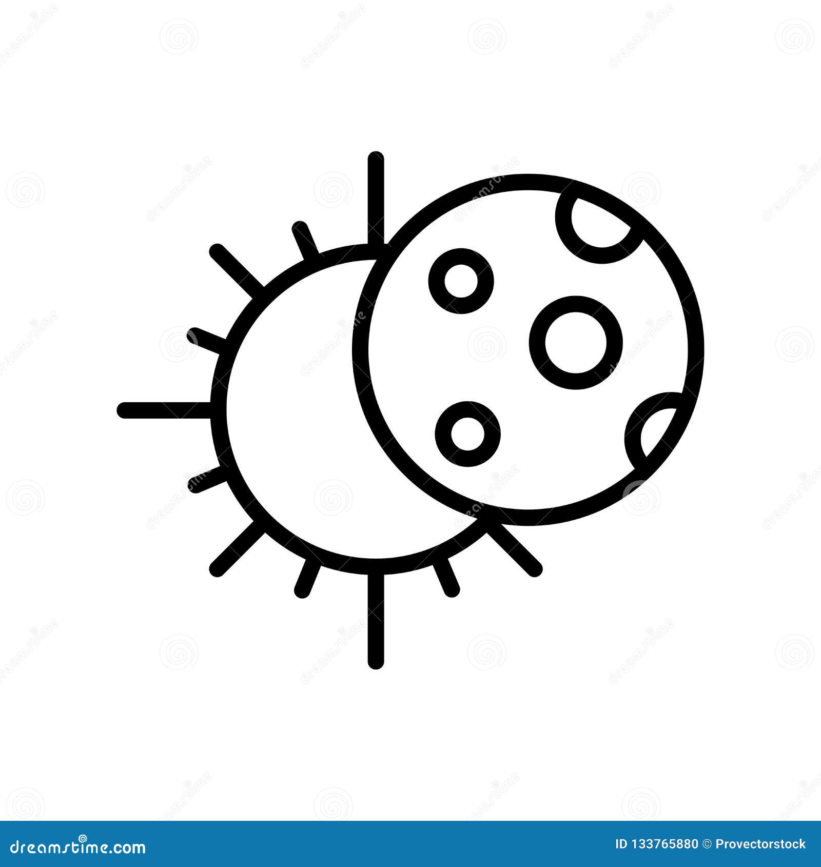 Eclipse Icon Vector Sign and Symbol Isolated on White Background ...