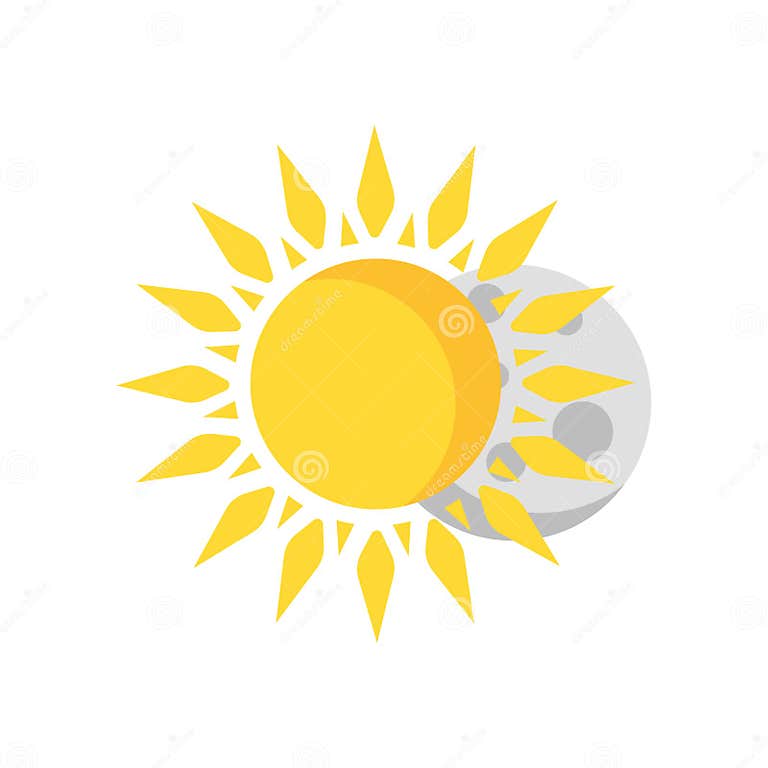 Eclipse Icon Vector Sign and Symbol Isolated on White Background Stock ...