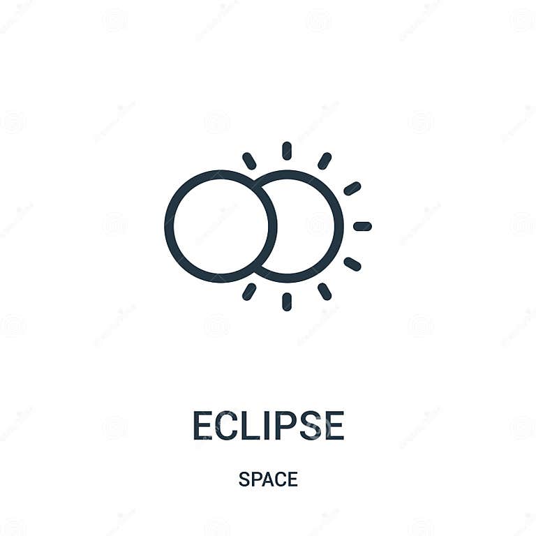 Eclipse Icon Vector from Space Collection. Thin Line Eclipse Outline ...