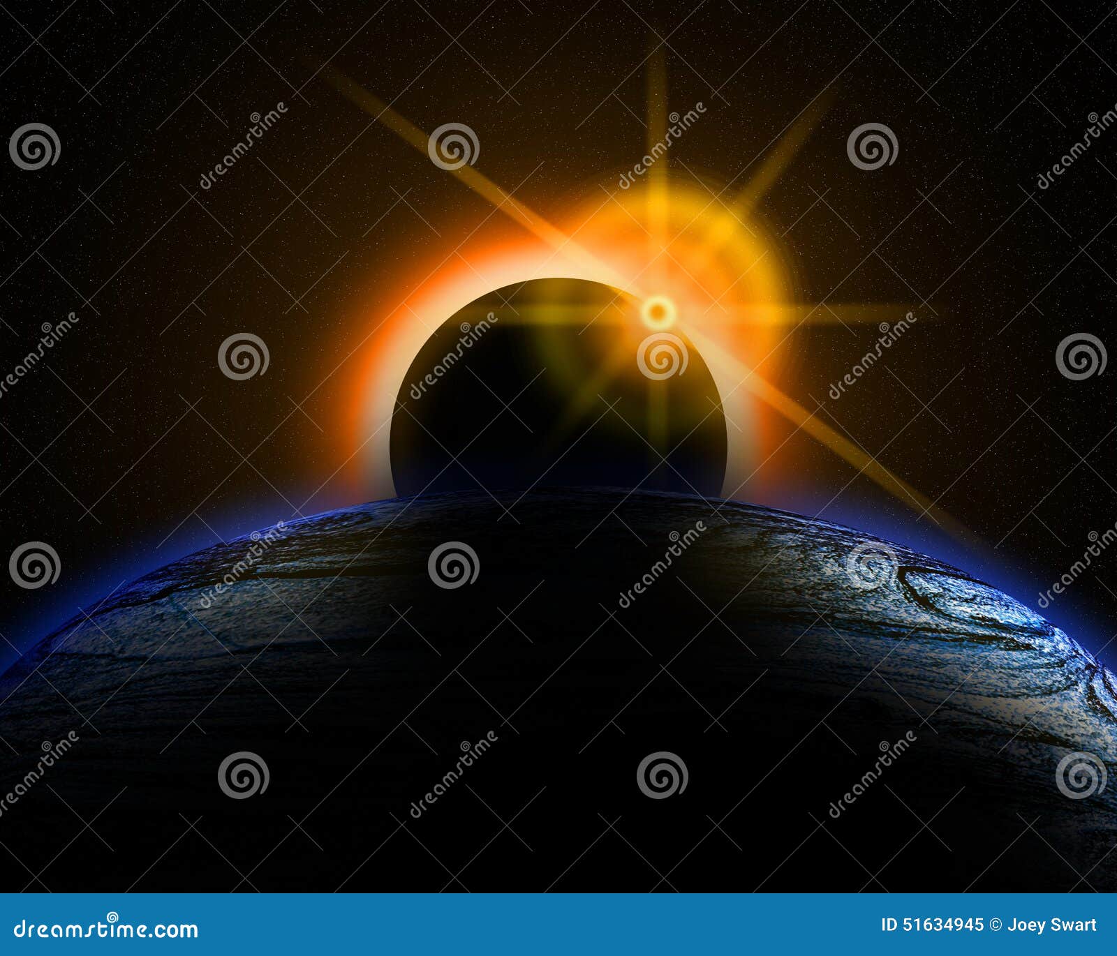 Eclipse. stock illustration. Illustration of alien, astronomy - 51634945