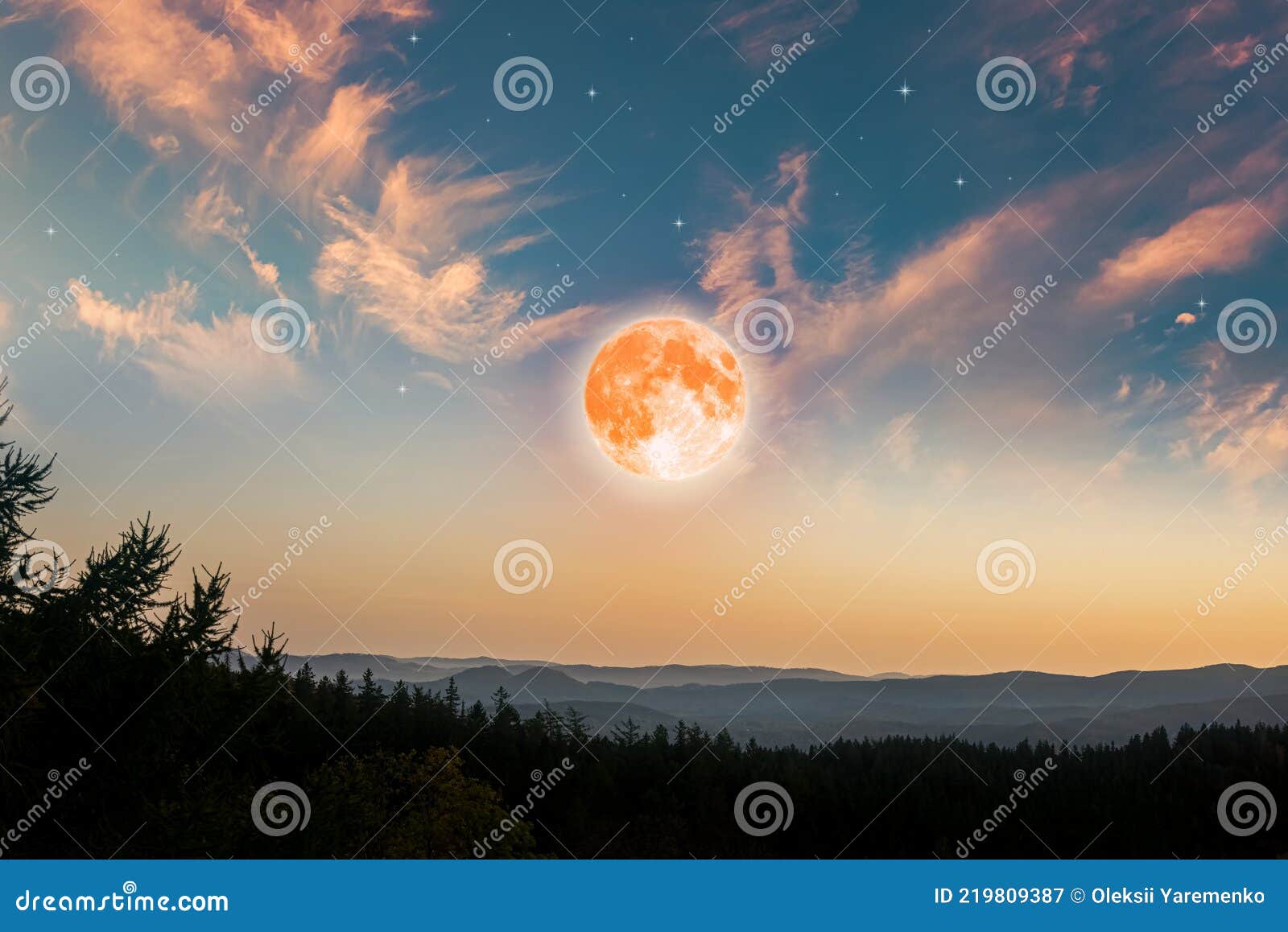 Eclipse of the moon, stock image. Image of black, phenomenon - 219809387