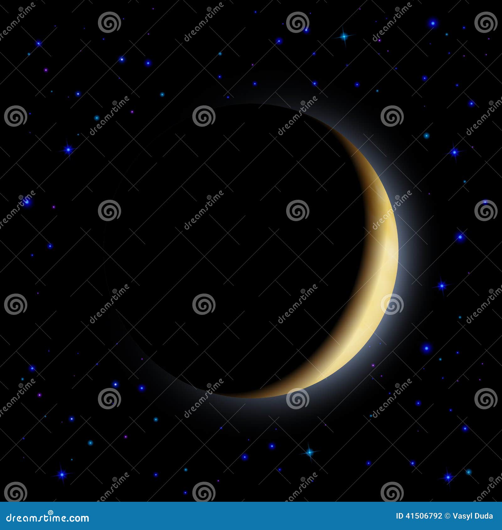 Eclipse of the moon stock vector. Illustration of glowing - 41506792