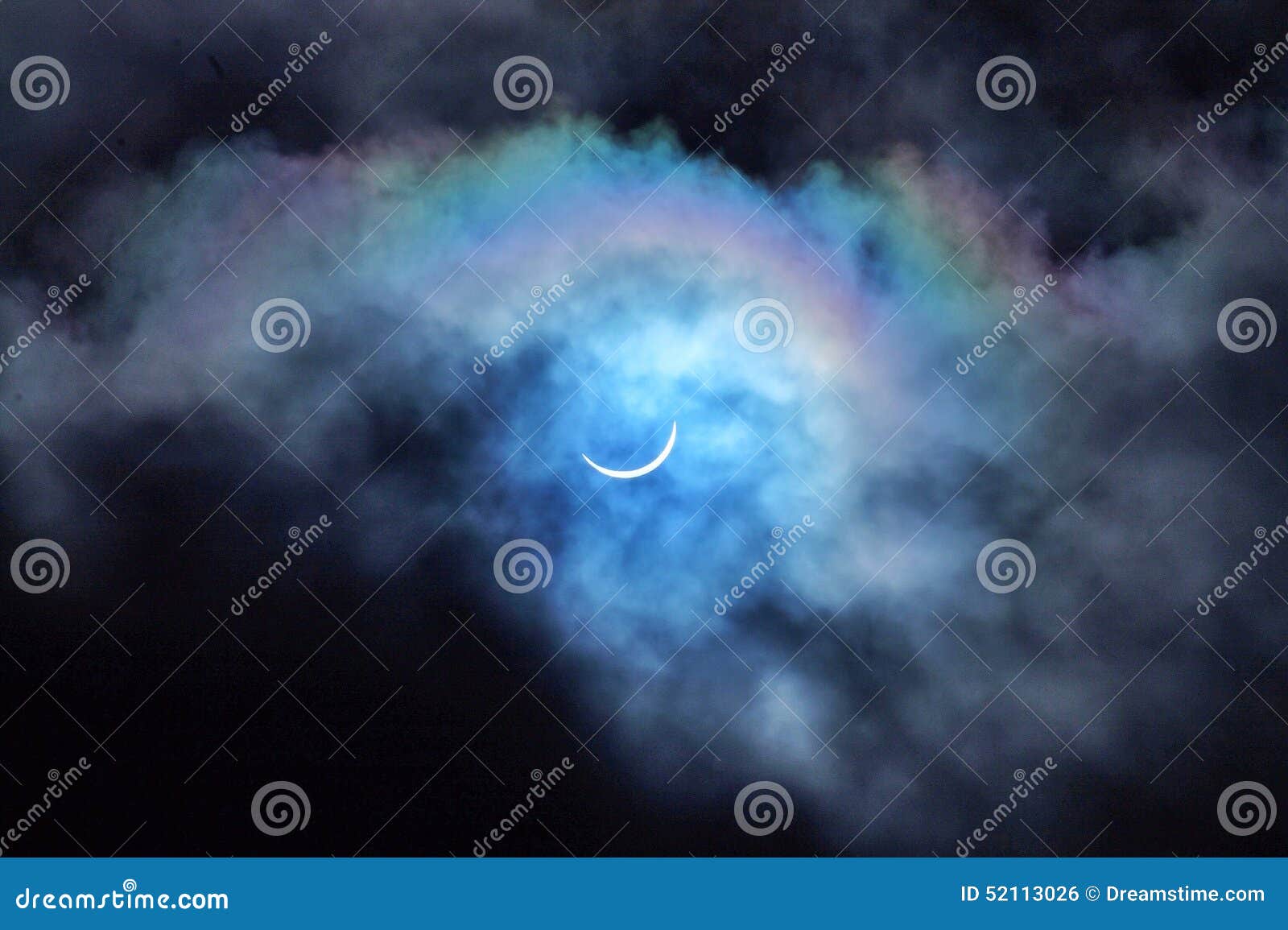 Eclipse stock photo. Image of aberdeen, rainbow, morning - 52113026