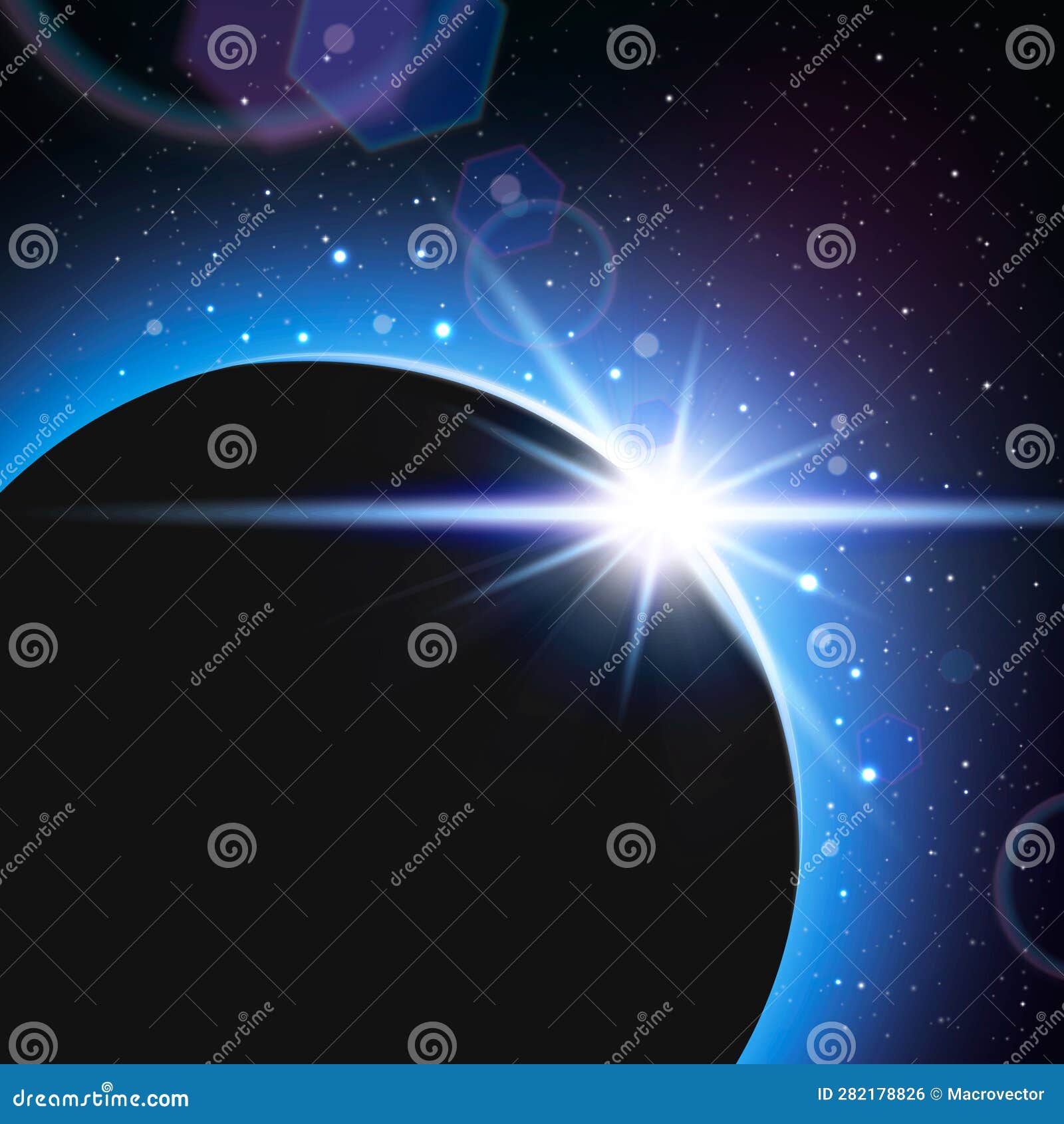 Eclipse Realistic Composition Stock Vector - Illustration of shape ...