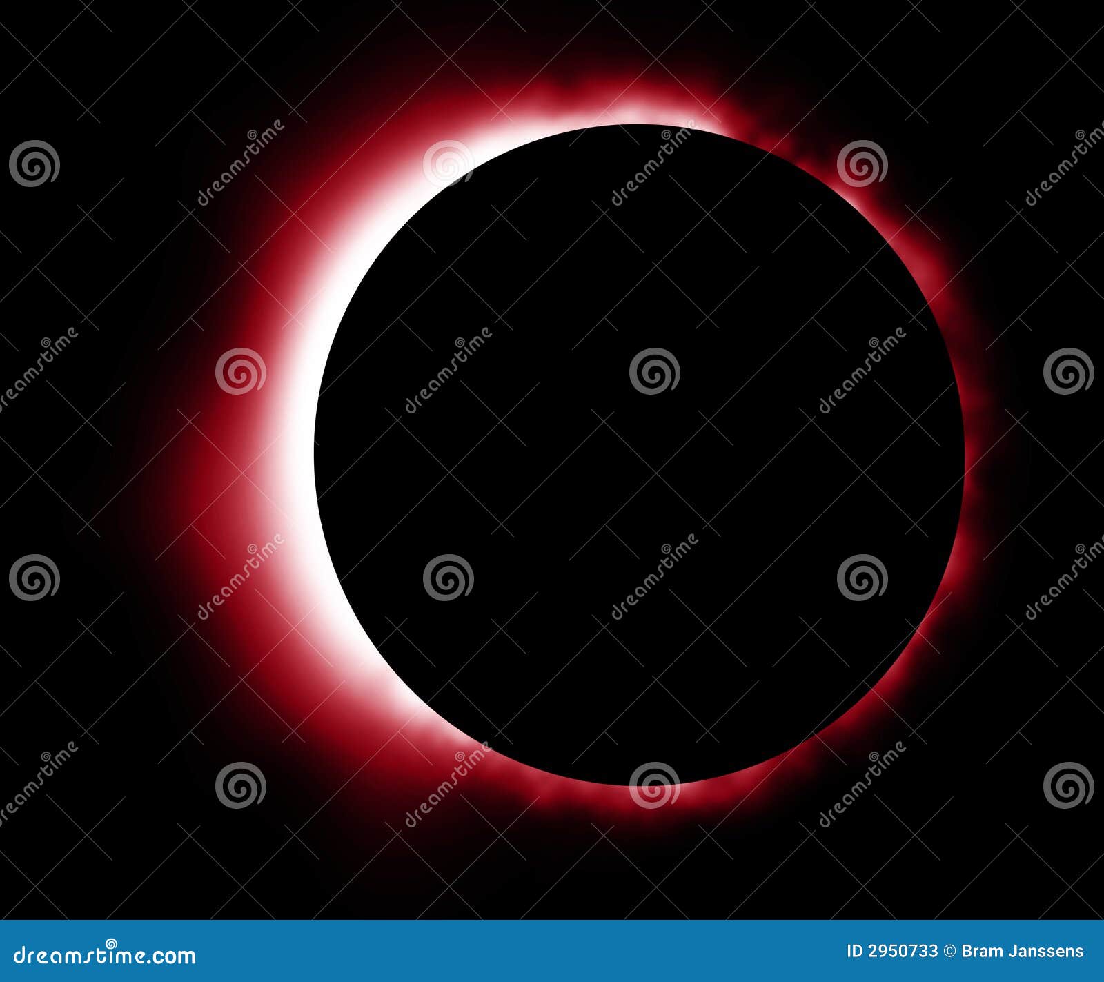 Eclipse Rojo Que Brilla Intensamente Stock de ilustración - Ilustración ...