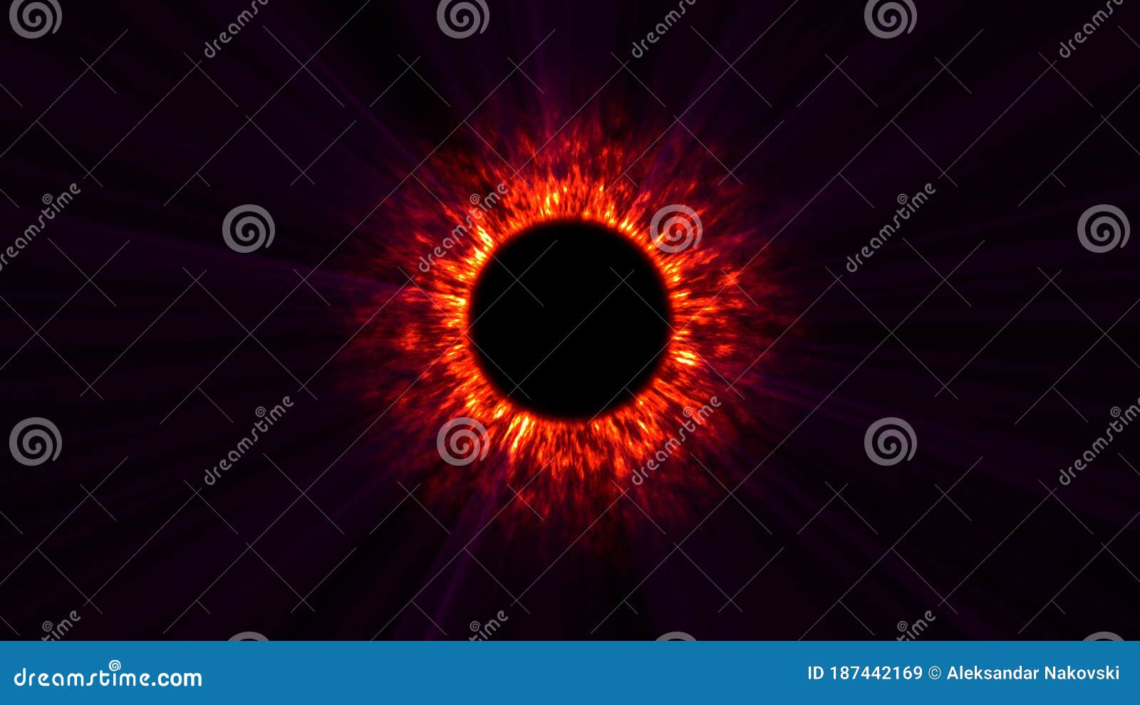 Eclipse Solar Corona Abstract Flame Stock Illustration - Illustration ...