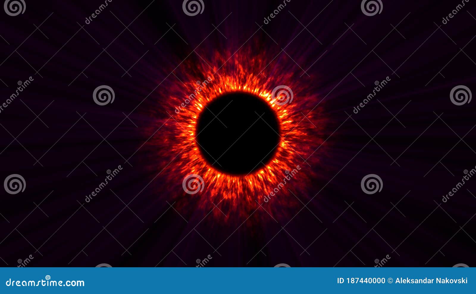 Eclipse Solar Corona Abstract Flame Stock Illustration - Illustration ...