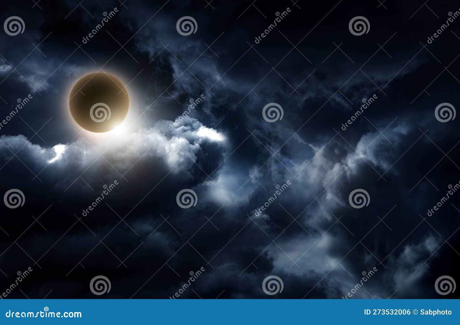 Eclipse and Storm Clouds stock photo. Image of natural - 273532006