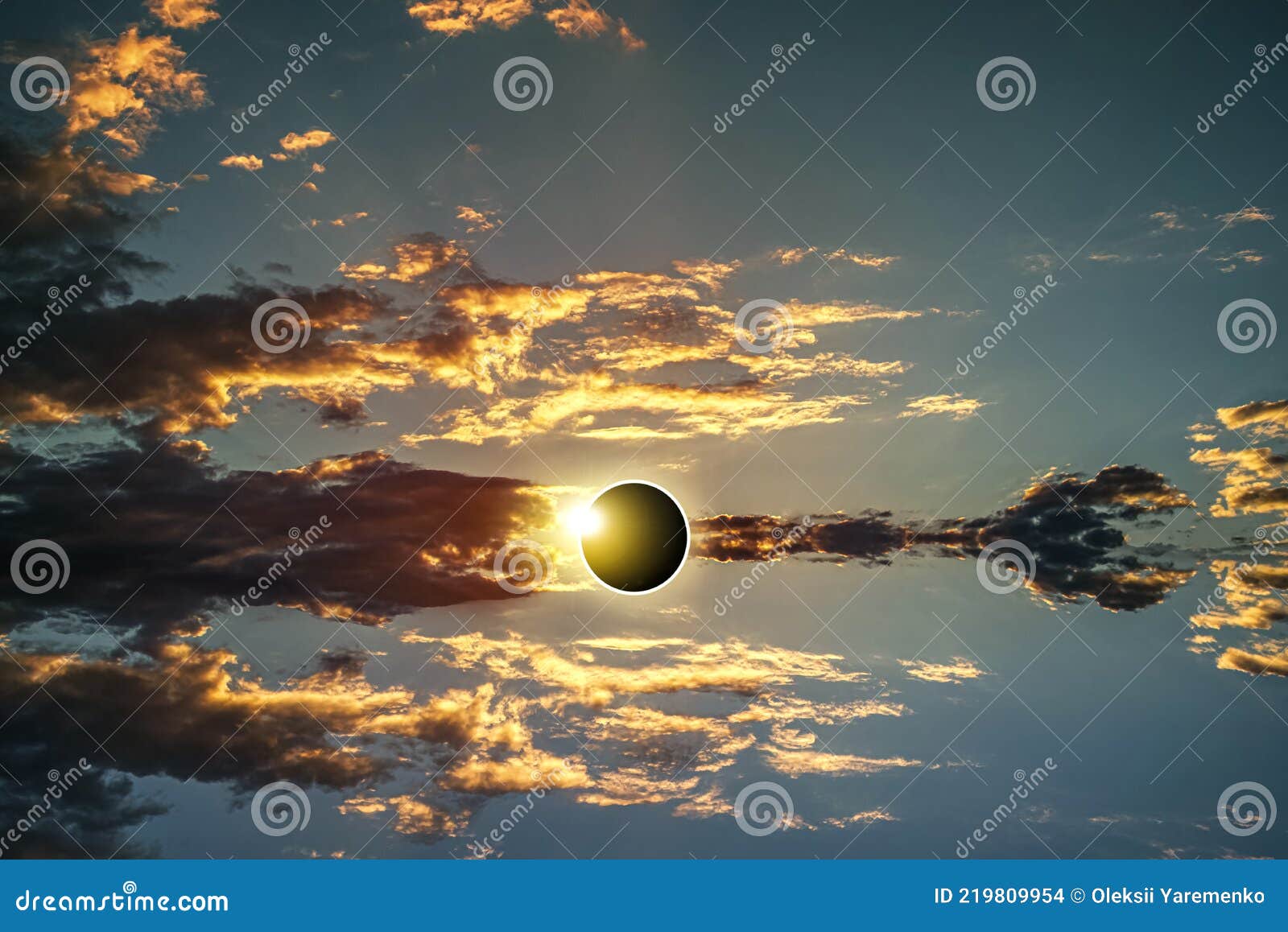 Eclipse of the sun, stock photo. Image of beautiful - 219809954