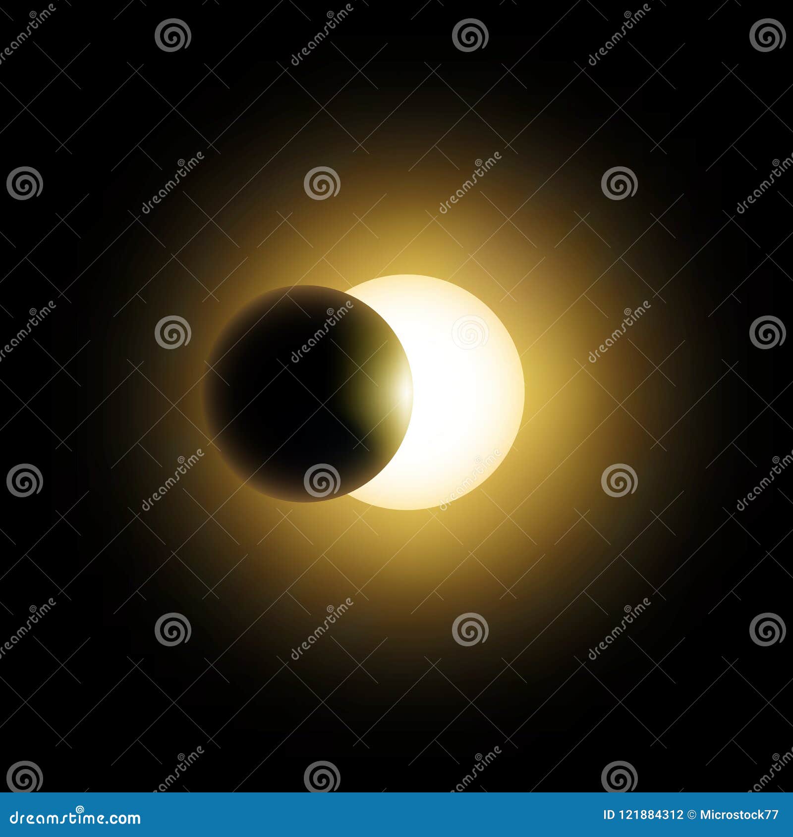 Eclipse Sun vector stock vector. Illustration of astrology - 121884312