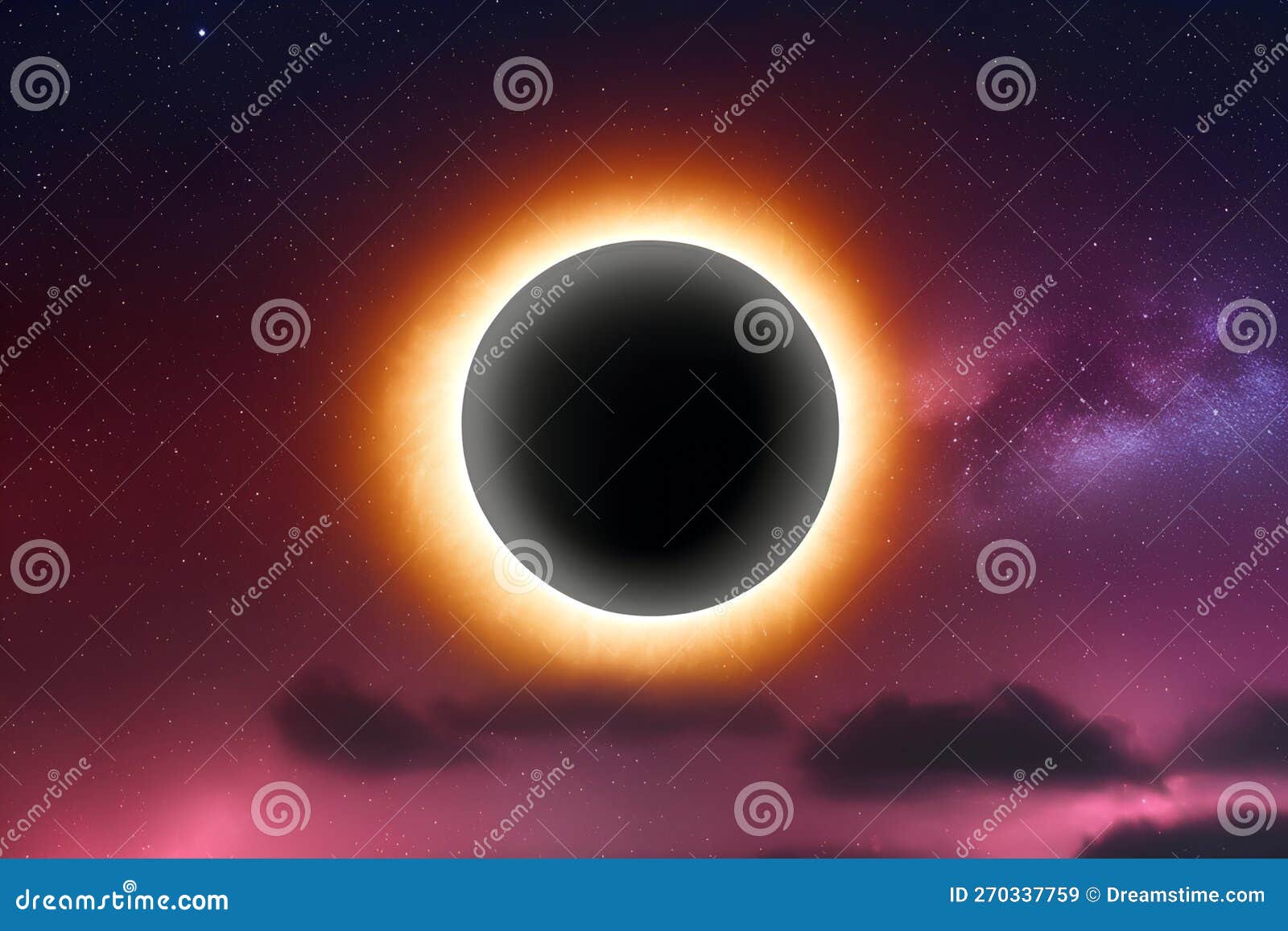 Eclipse Total Del Sol. La Corona Alrededor De Nuestra Estrella Stock de ...