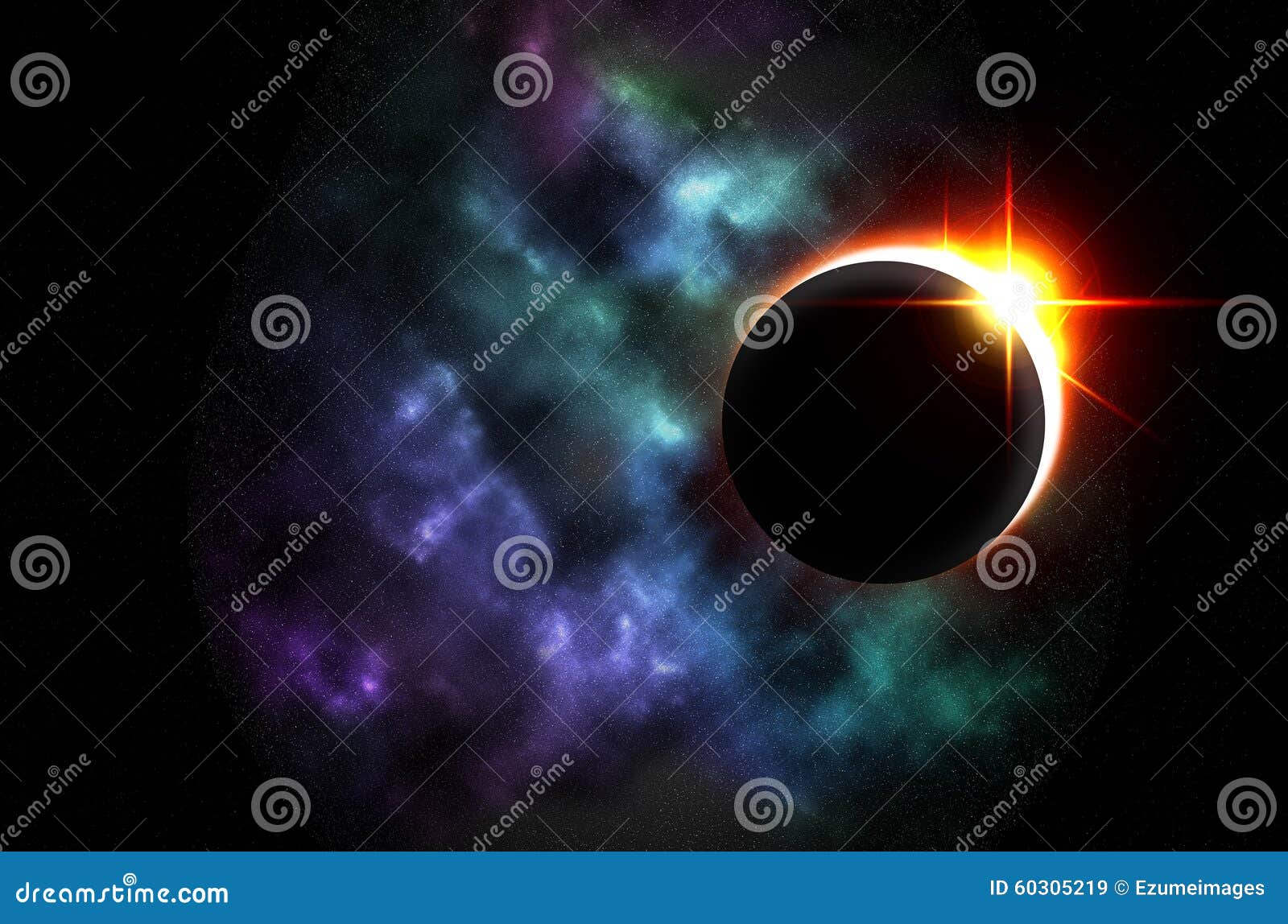 Eclipse Universe Starscape Background Stock Illustration - Illustration ...