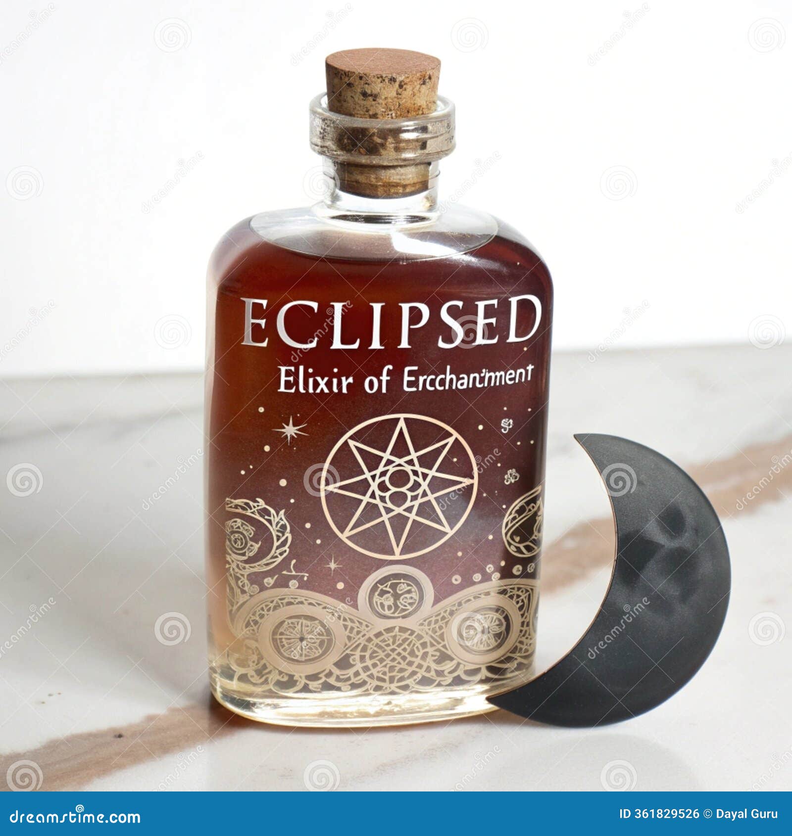 Eclipsed Elixir of Enchantment Isolated on Transparent Background Stock ...