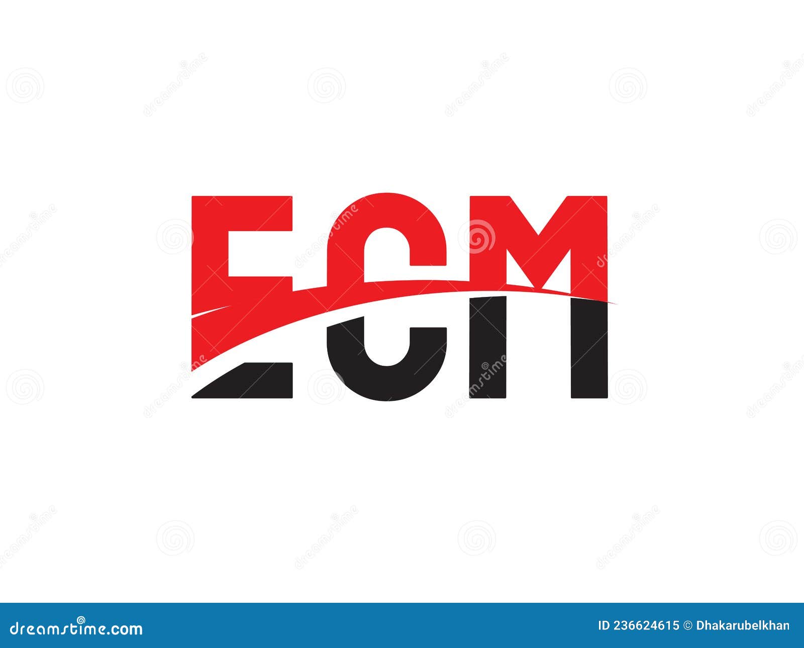ECM Letter Initial Logo Design Vector Illustration Stock Vector ...