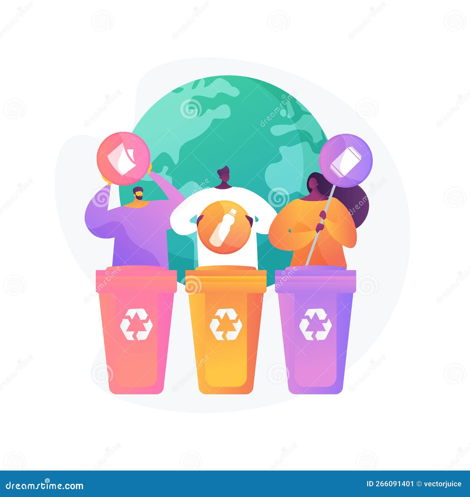 Waste Sorting Vector Concept Metaphor Stock Illustration - Illustration ...