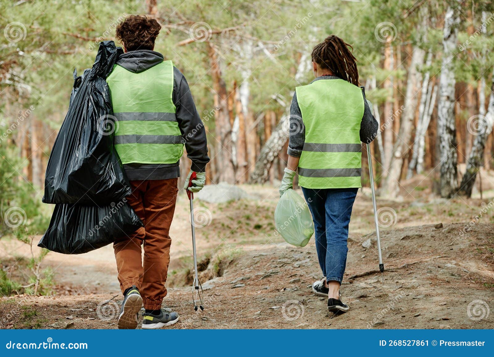 Eco Activists Working in Nature Stock Image - Image of volunteer, help ...