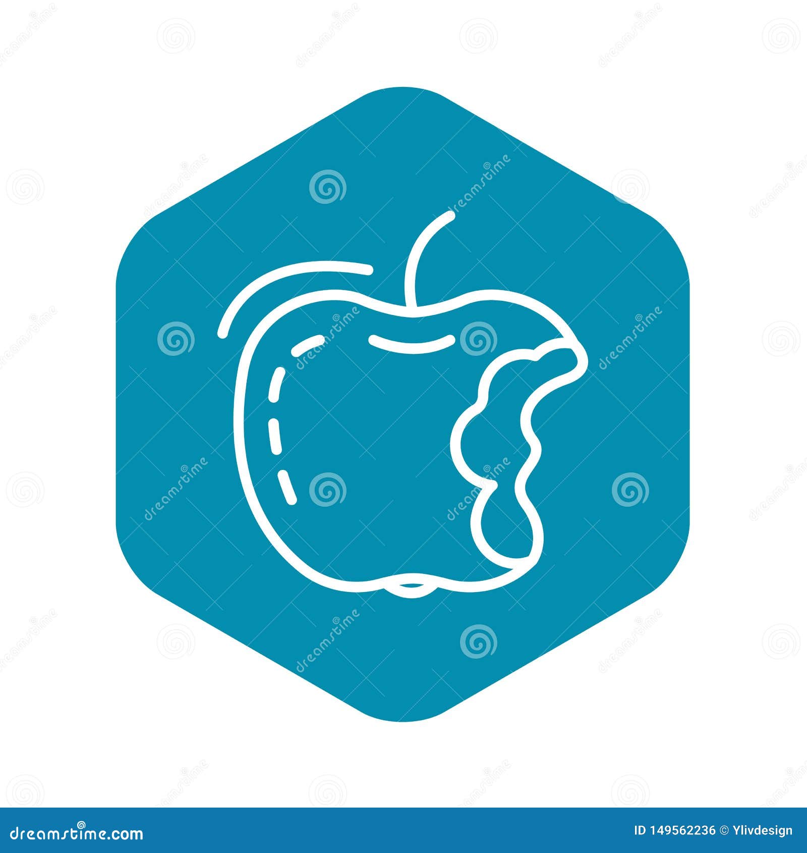 Eco Apple Icon, Outline Style Stock Vector - Illustration of delicious ...