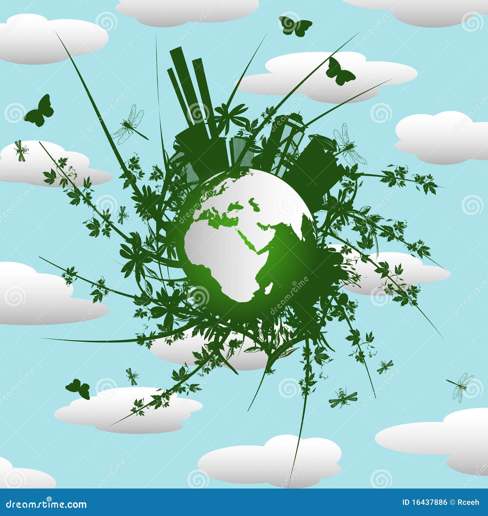 Eco background stock vector. Illustration of cartography - 16437886