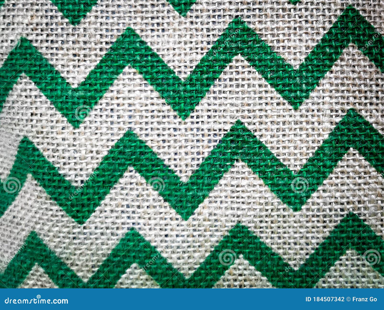 Fiber Eco Bag with Green Zigzag Texture Stock Photo - Image of zigzag ...
