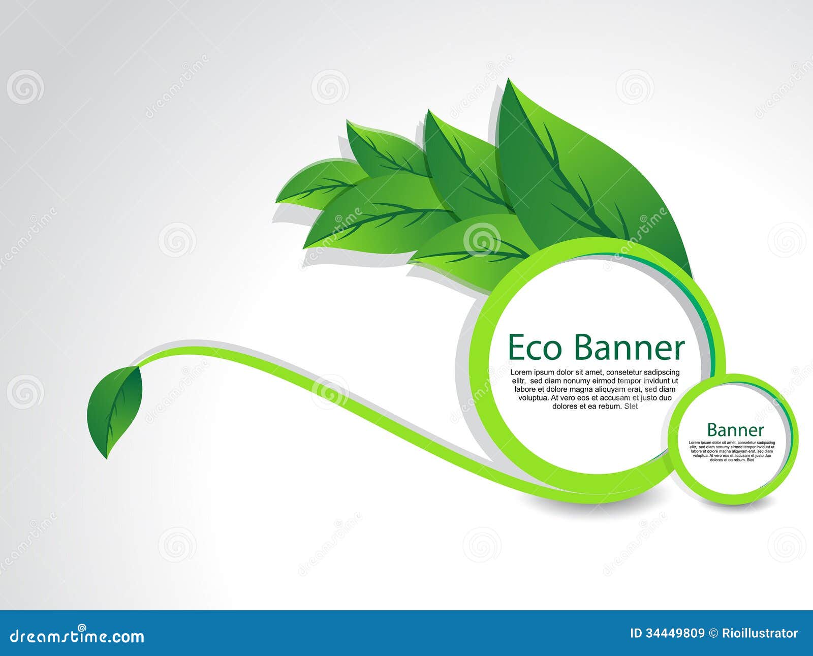 Eco Banner with Leaf stock vector. Illustration of backdrop - 34449809