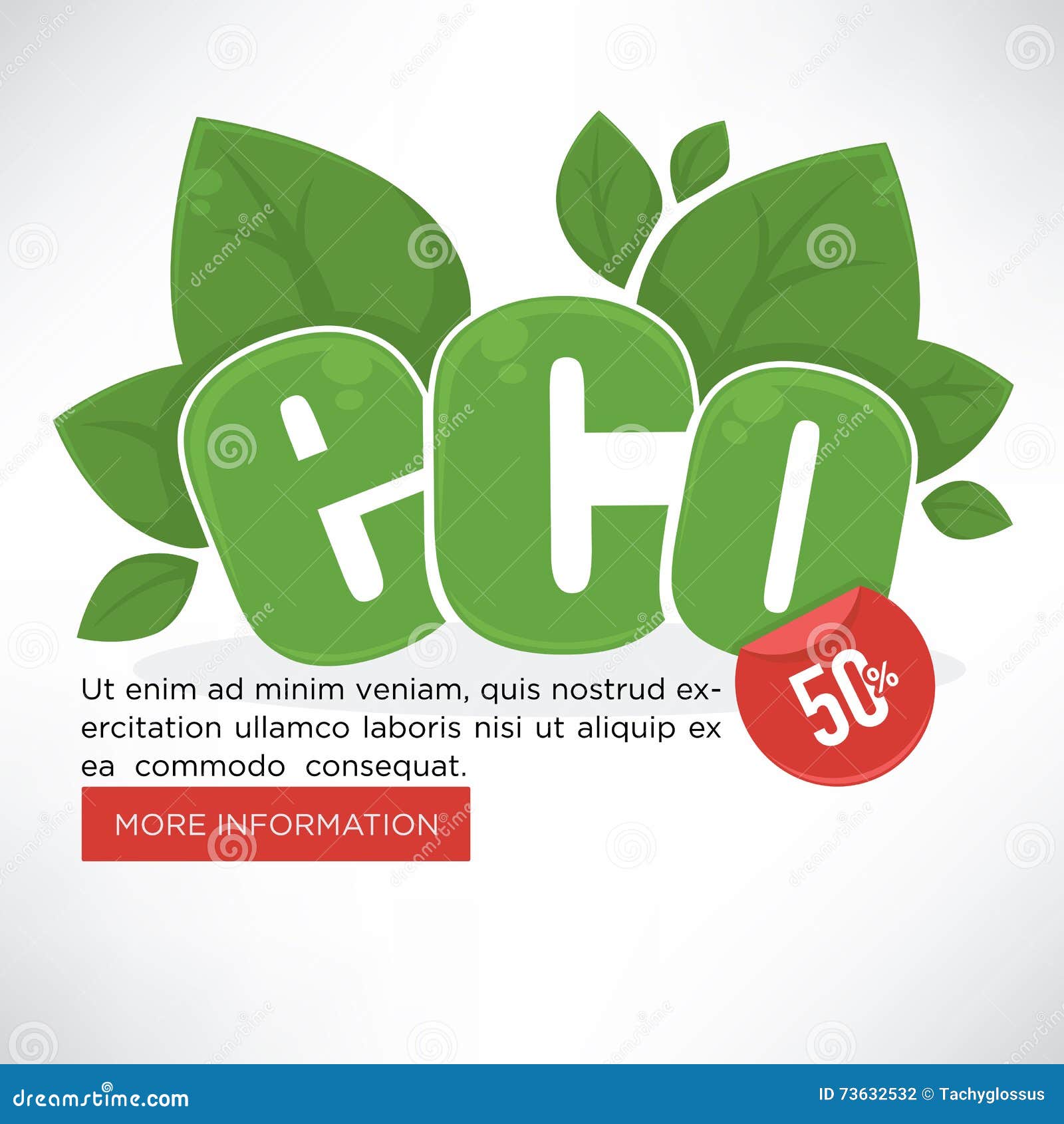 Eco banner stock vector. Illustration of leaf, business - 73632532