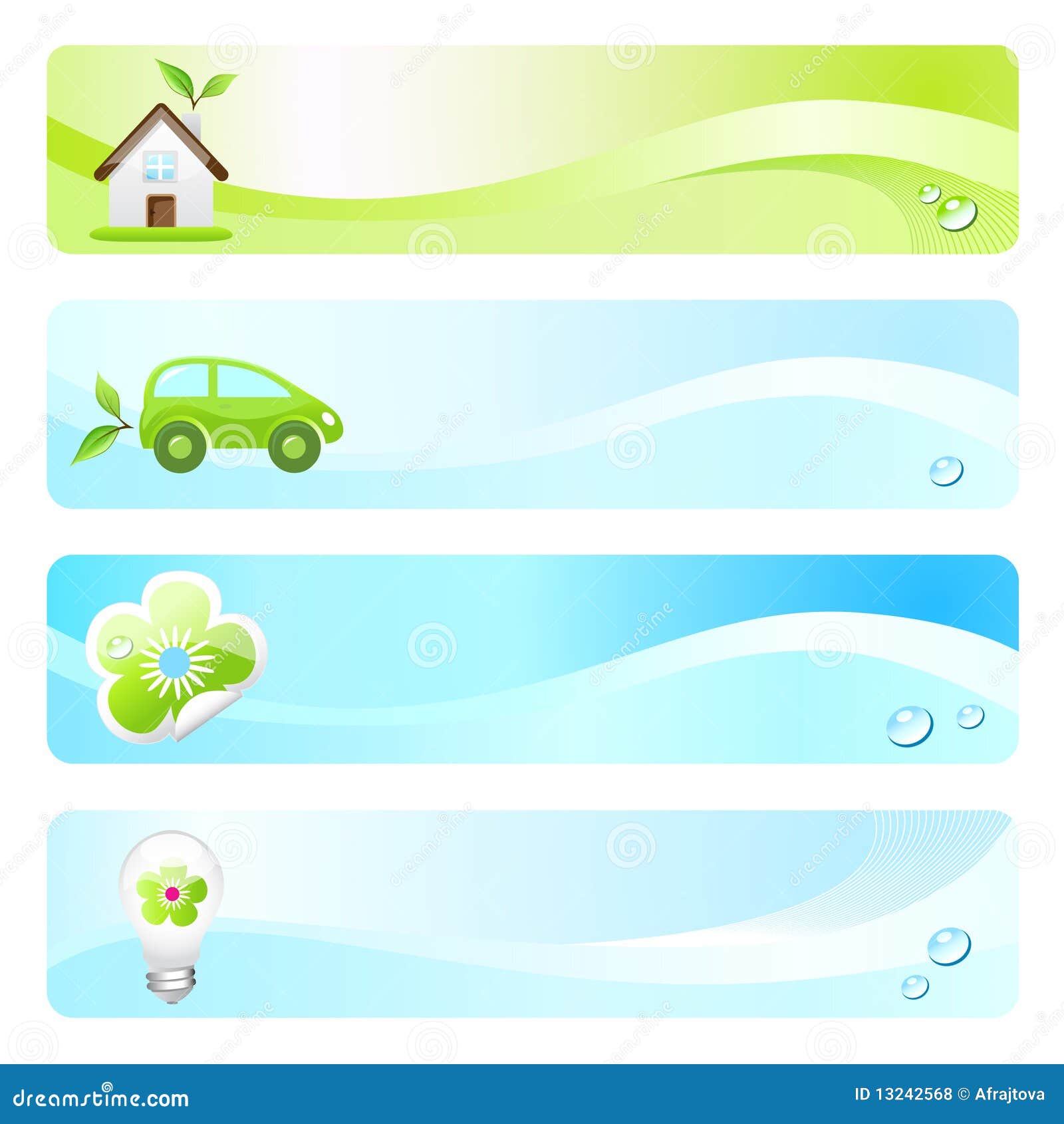 Eco banners stock vector. Illustration of energy, green - 13242568