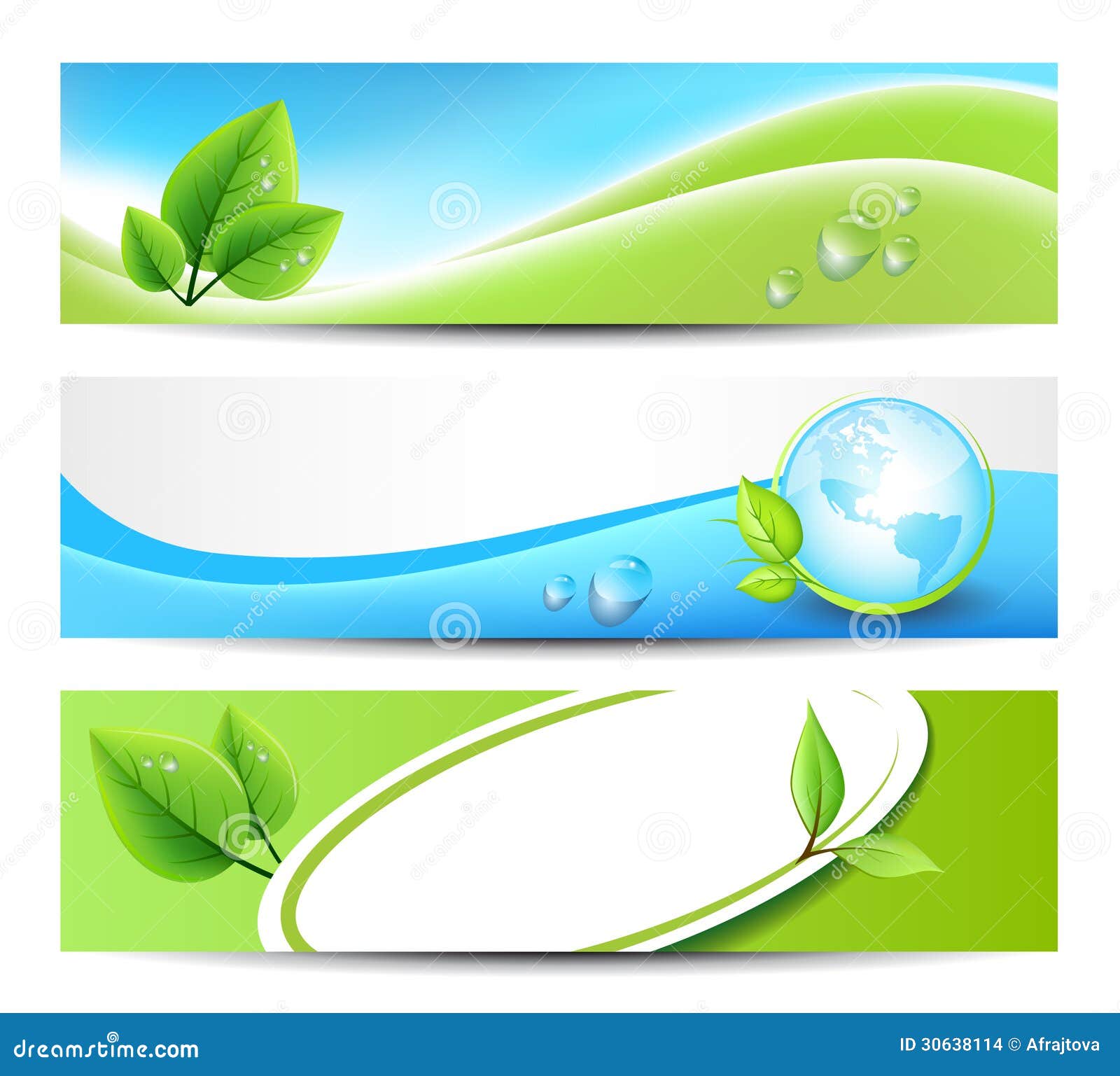 Eco Banners stock vector. Illustration of health, clean - 30638114