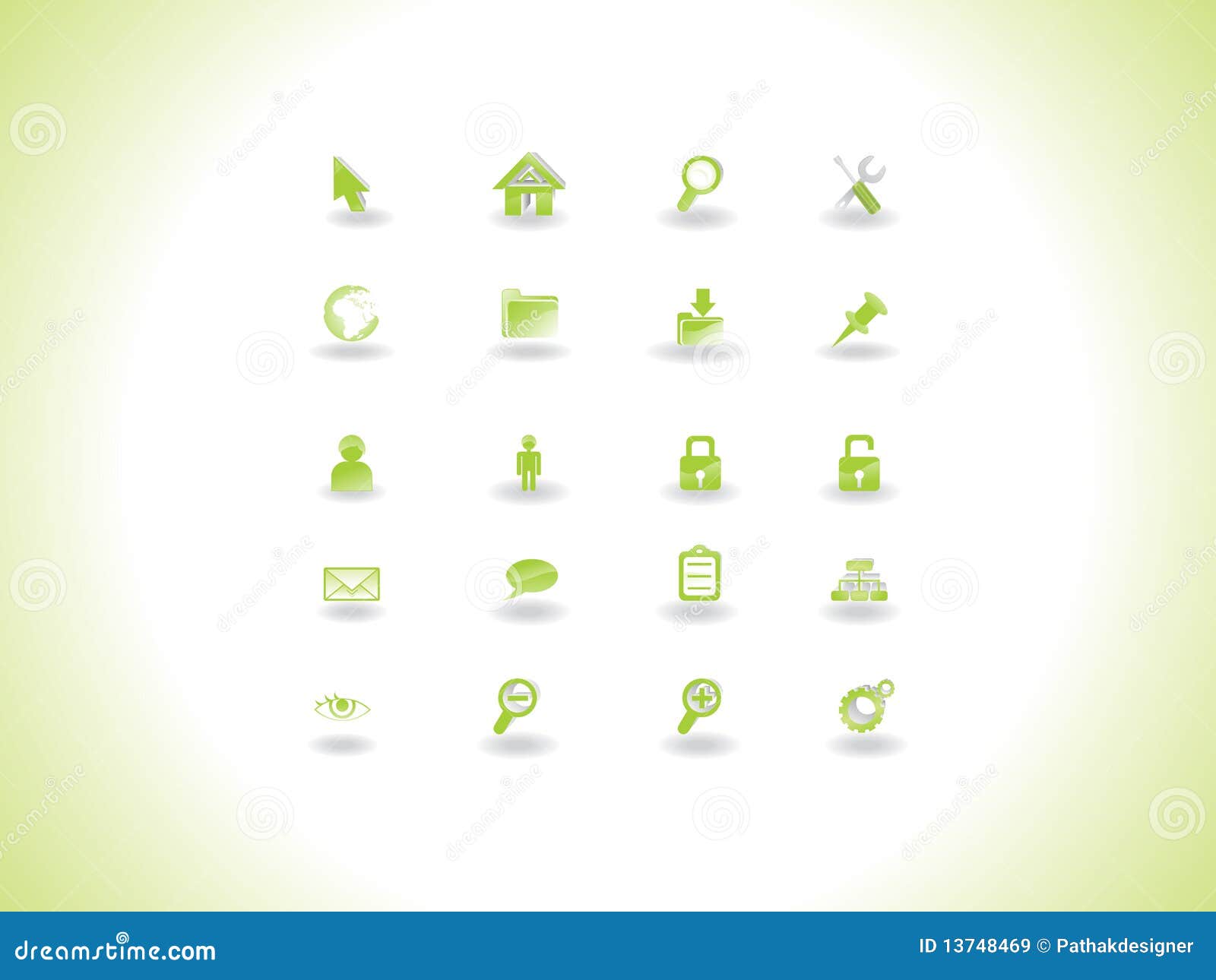 Eco Based Green Web Icon Set Stock Vector - Illustration of phone ...