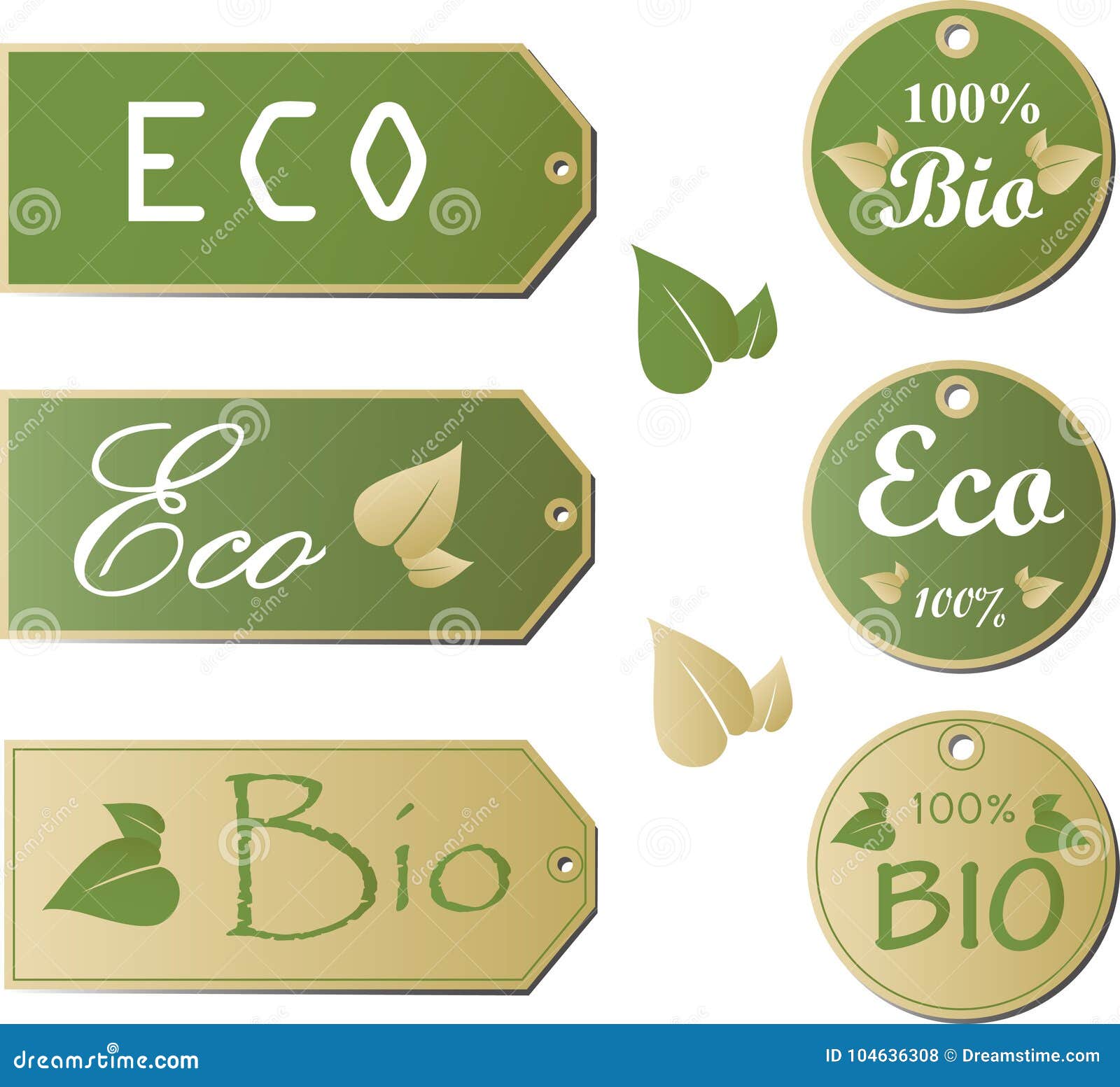 Eco Labels with Retro Vintage Design. Vector Stock Vector ...