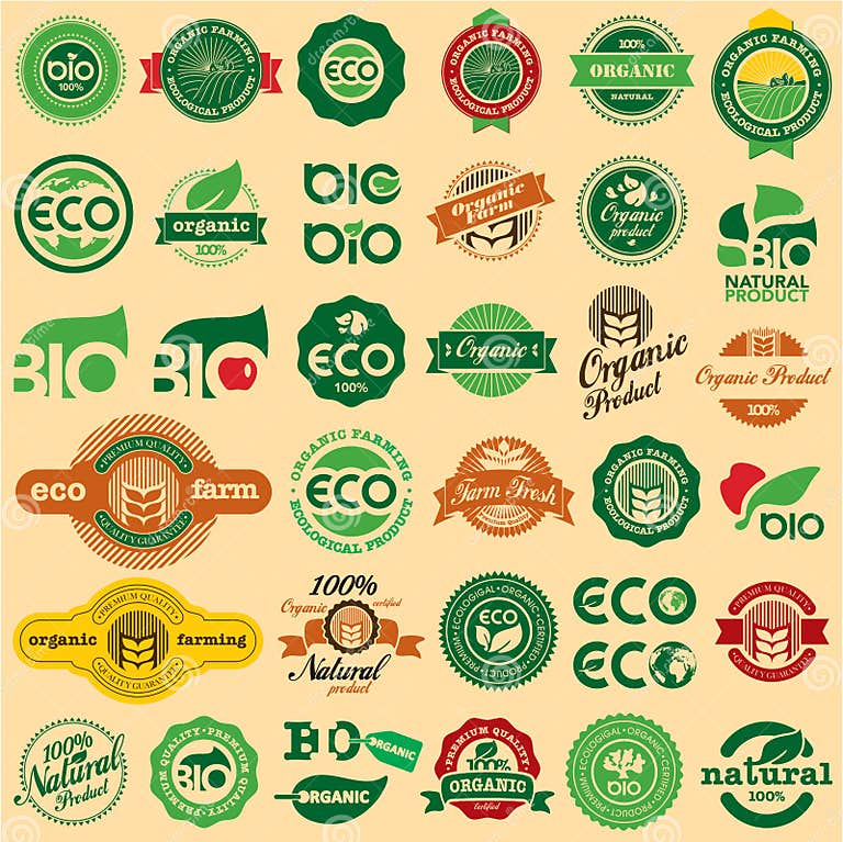 ECO & BIO sign stock vector. Illustration of leaf - 25964892