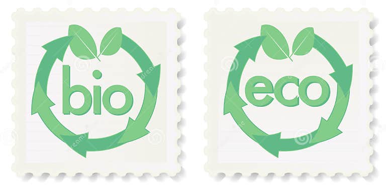 Eco and Bio Stamps stock vector. Illustration of ecological - 22089182