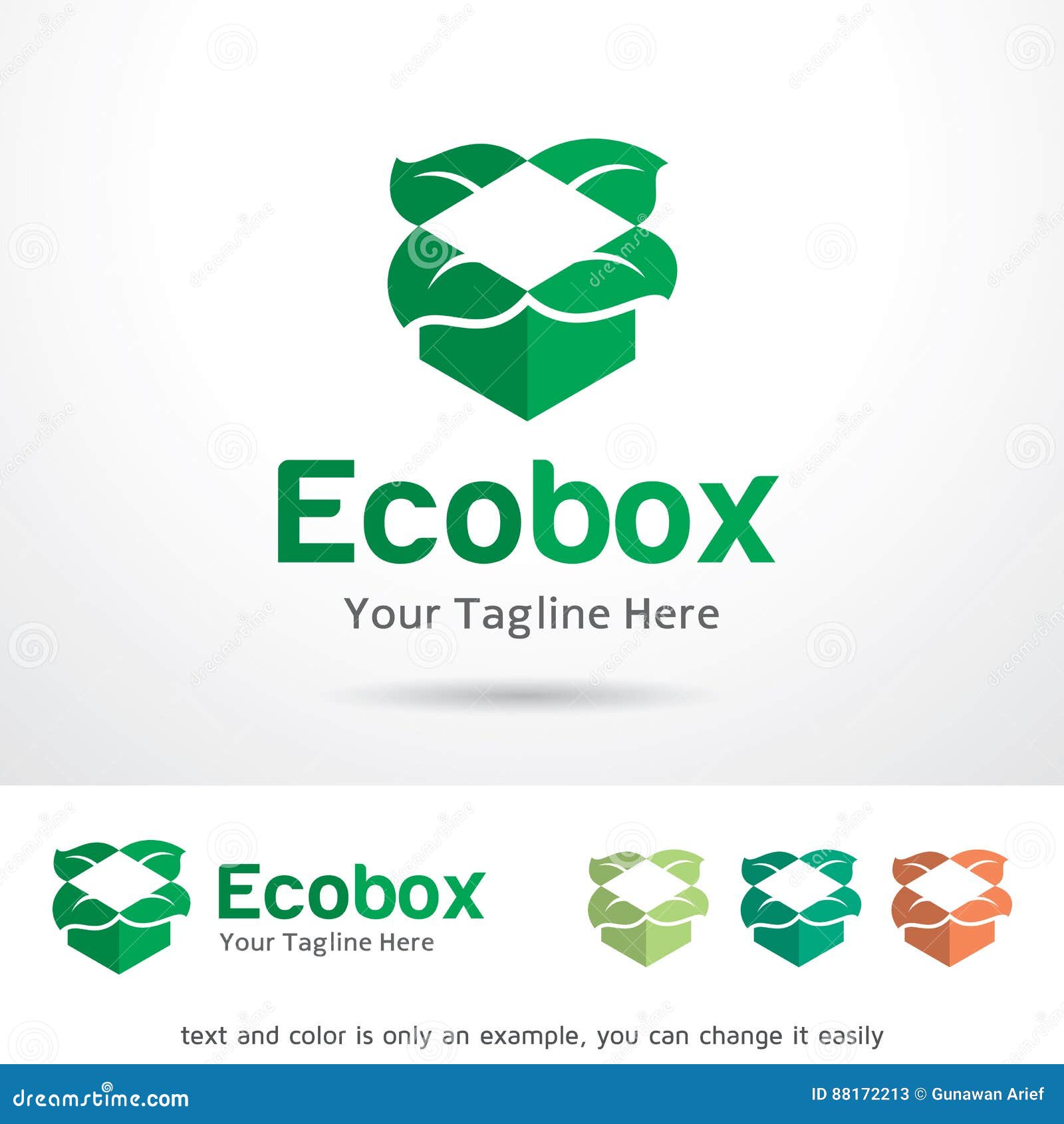Eco Box Logo Template Design Vector Stock Vector - Illustration of ...