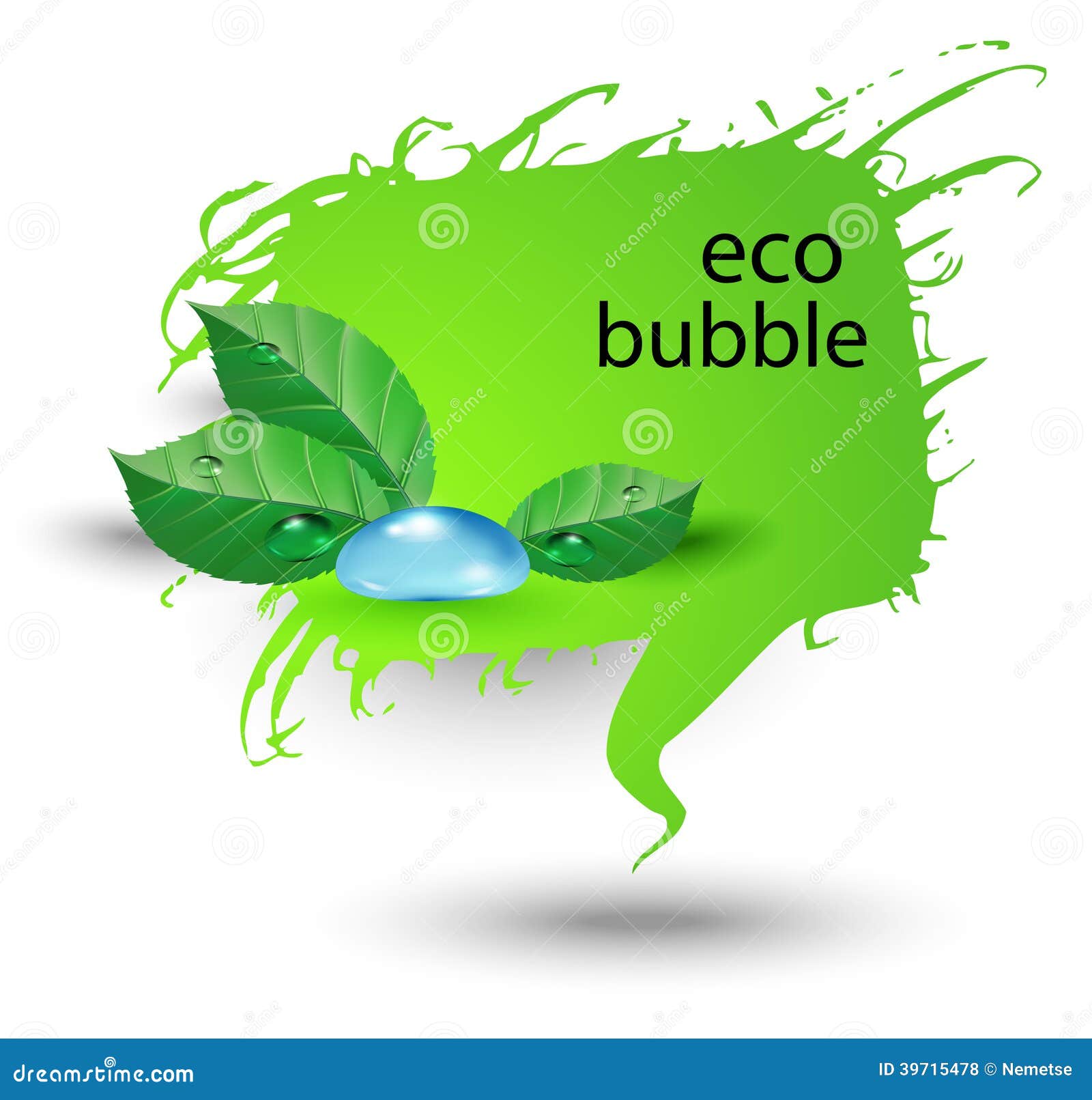 Eco bubble stock vector. Illustration of natural, drop - 39715478