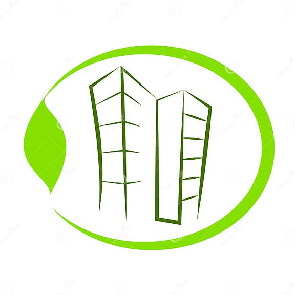 Eco building. stock illustration. Illustration of house - 35205189