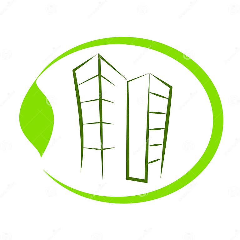 Eco building. stock illustration. Illustration of house - 35205189