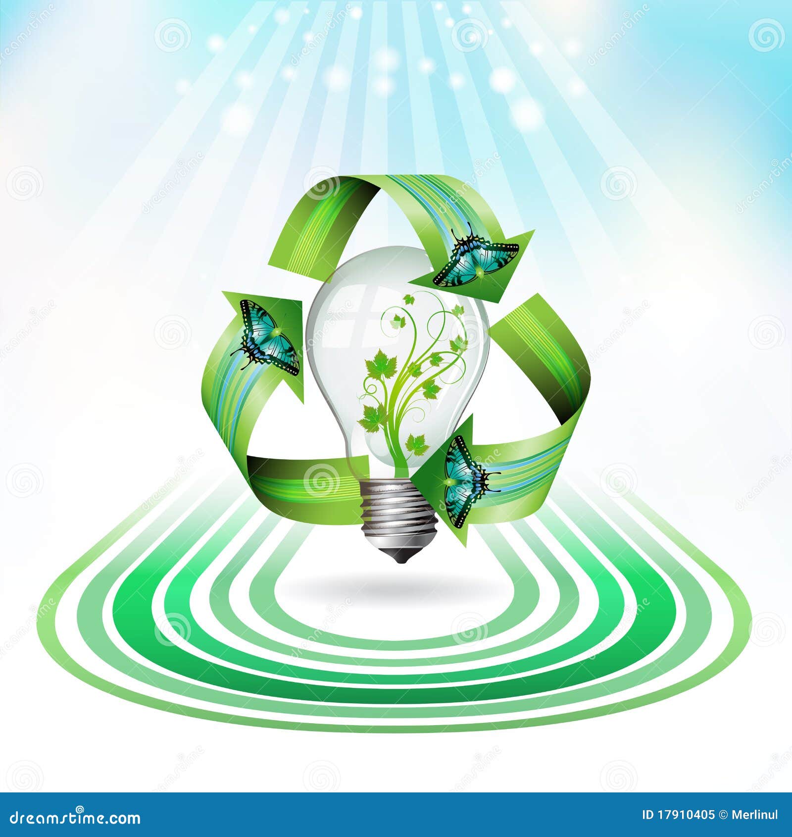 Eco bulb stock vector. Illustration of element, abstract - 17910405