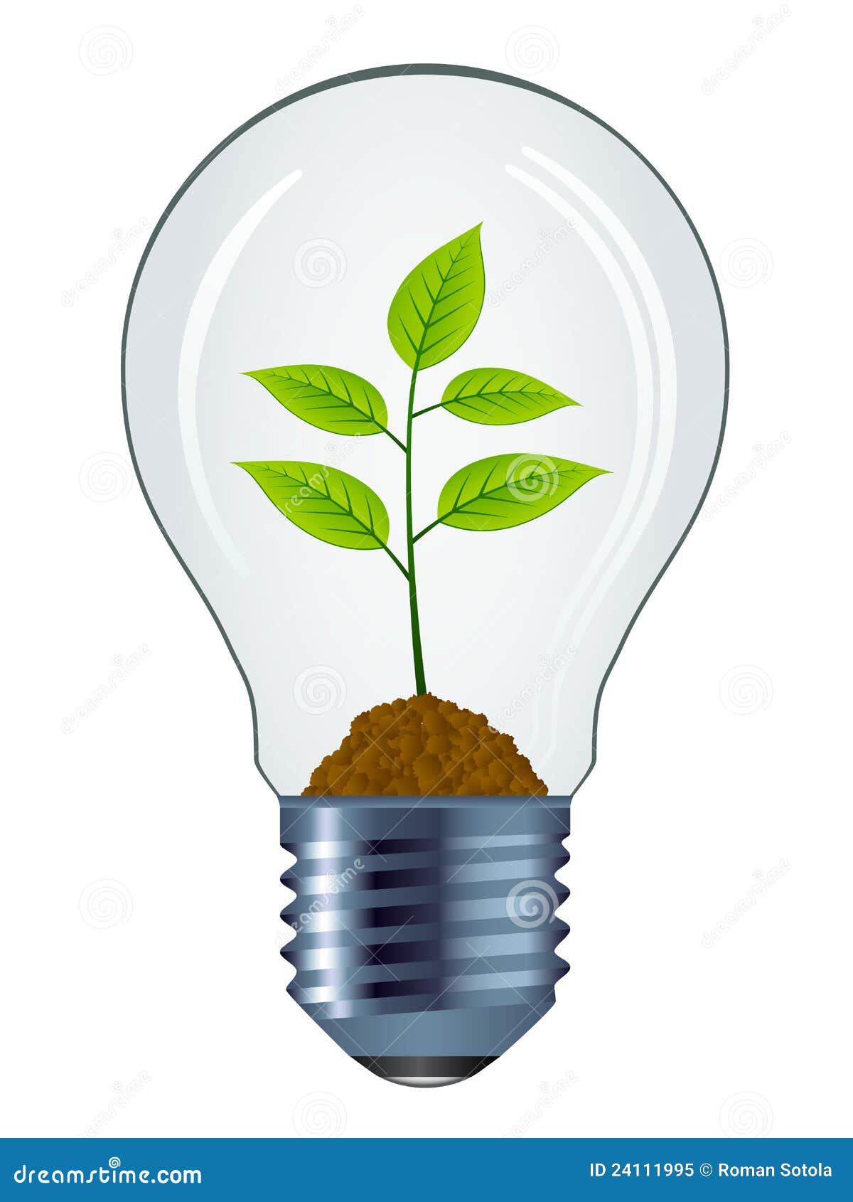 Eco bulb stock vector. Illustration of drawing, discovery - 24111995