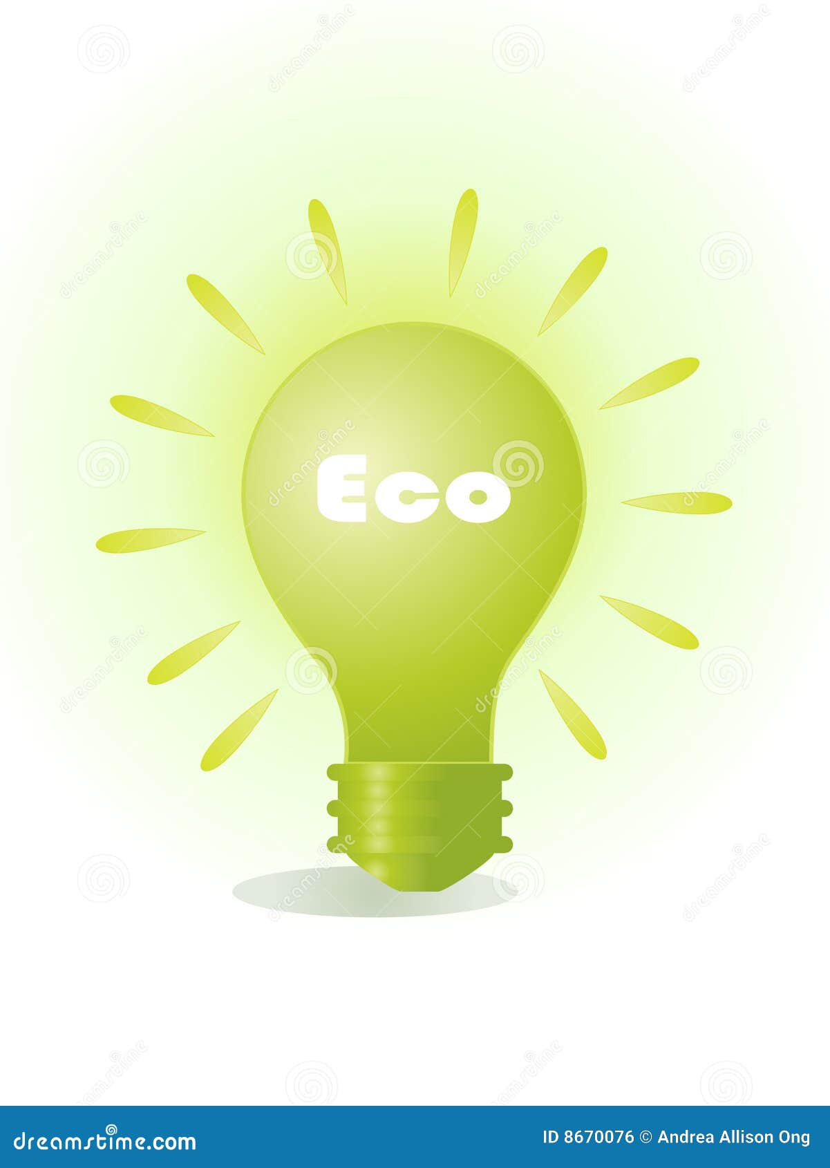 Eco bulb stock vector. Illustration of beam, isolated - 8670076
