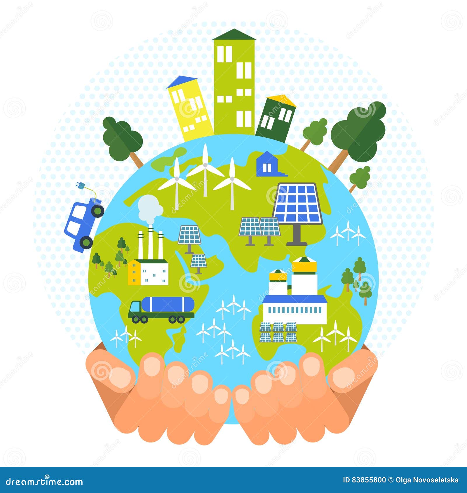 Eco Business Friendly Concept Stock Vector - Illustration of cable ...