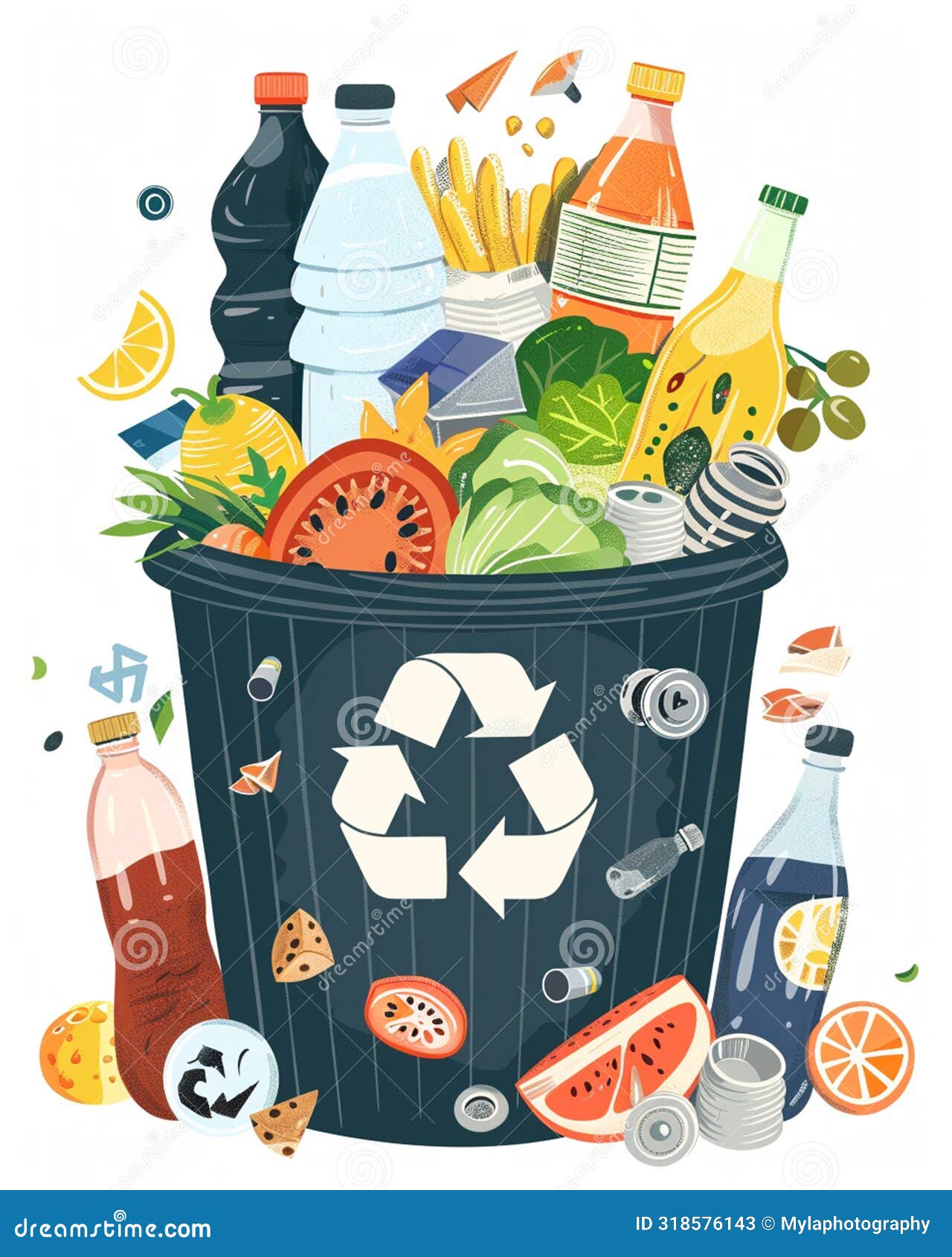 ECO Campaign Illustration, Vector Image Style, Circular Economy Wheel ...