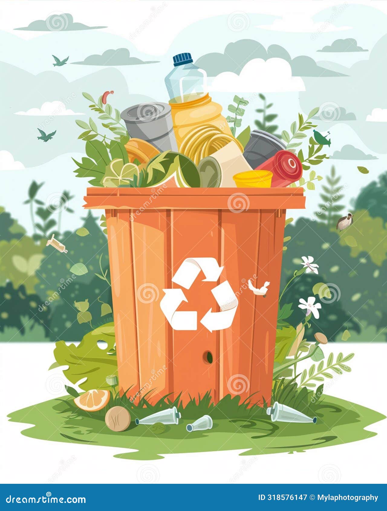 ECO Campaign Illustration, Vector Image Style, Circular Economy Wheel ...